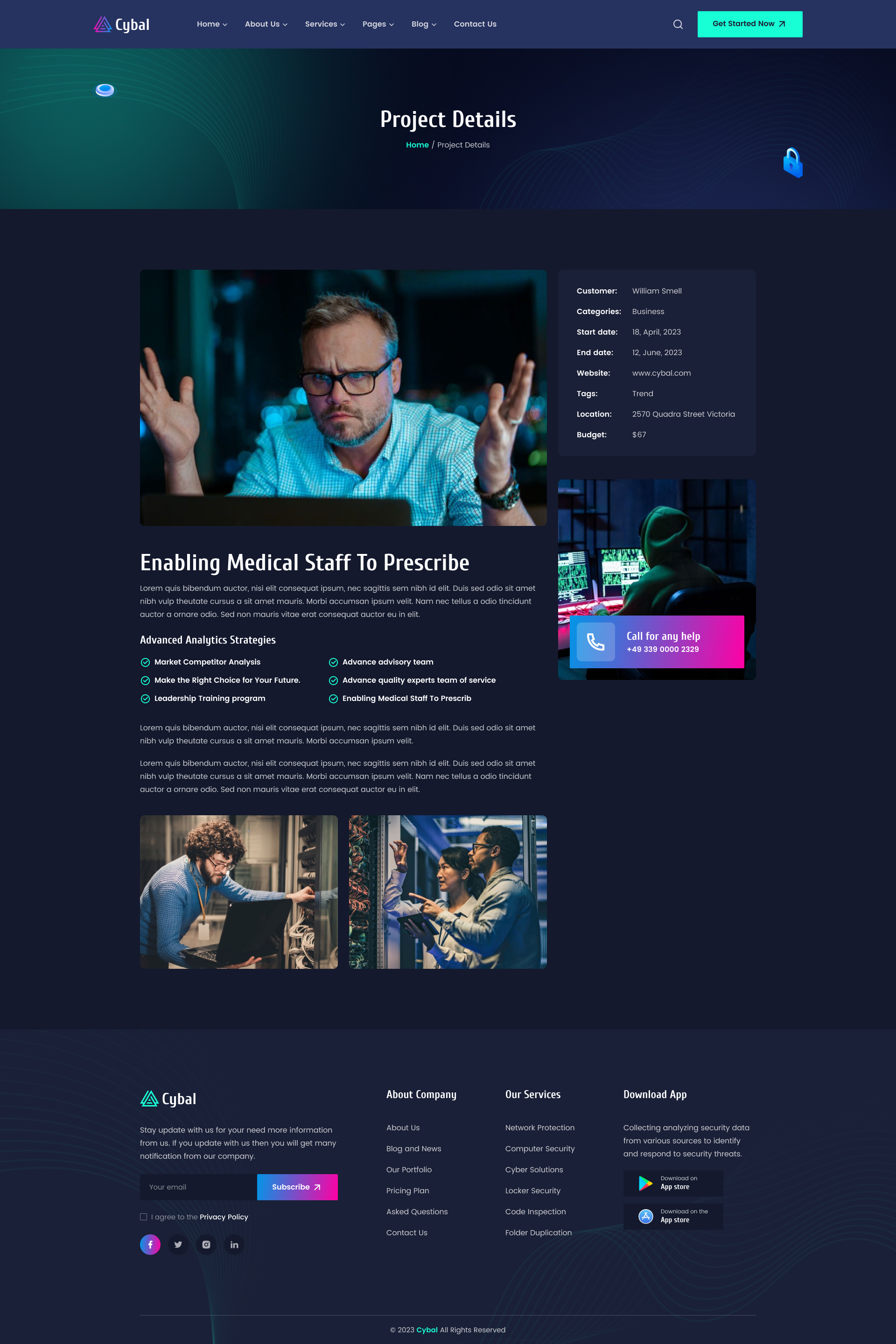 Cybal - Cyber Security Figma Template by 4damsthems | ThemeForest